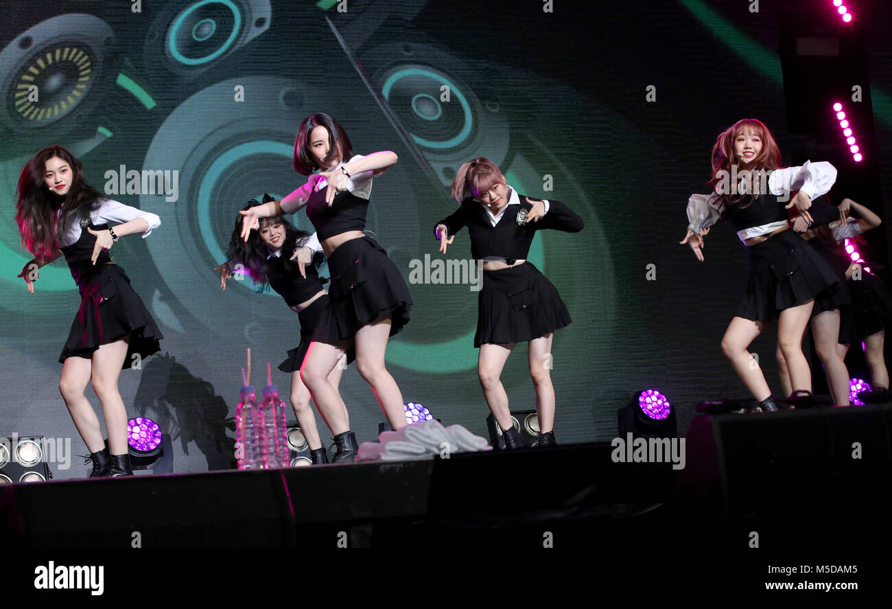 22nd Feb, 2018. S. Korean girl group Weki Meki South Korean girl group ...