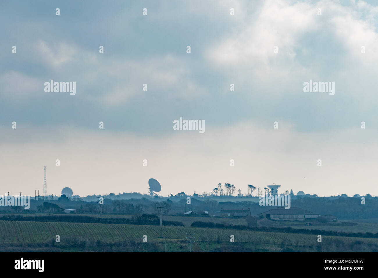 Goonhilly downs, near Helston, Cornwall, UK. 22nd Feb 2018. It was ...