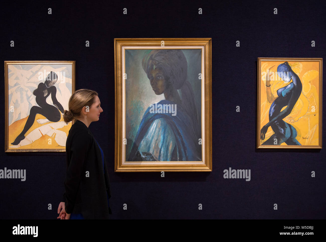 Bonhams, New Bond Street, London, UK. 22 February 2018. Ben Enwonwu’s ...
