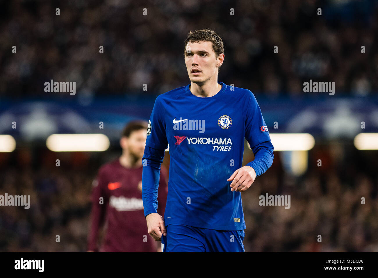 LONDON, ENGLAND - FEBRUARY 20: Andreas Christensen (27) of Chelsea ...