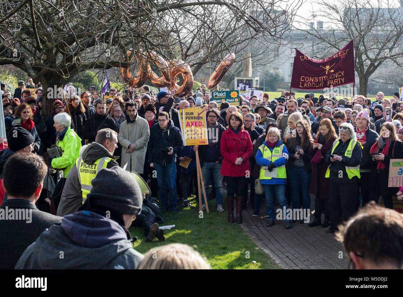 Cardiff, Wales, UK. 22nd Feb, 2018. A University and College Union (UCU ...