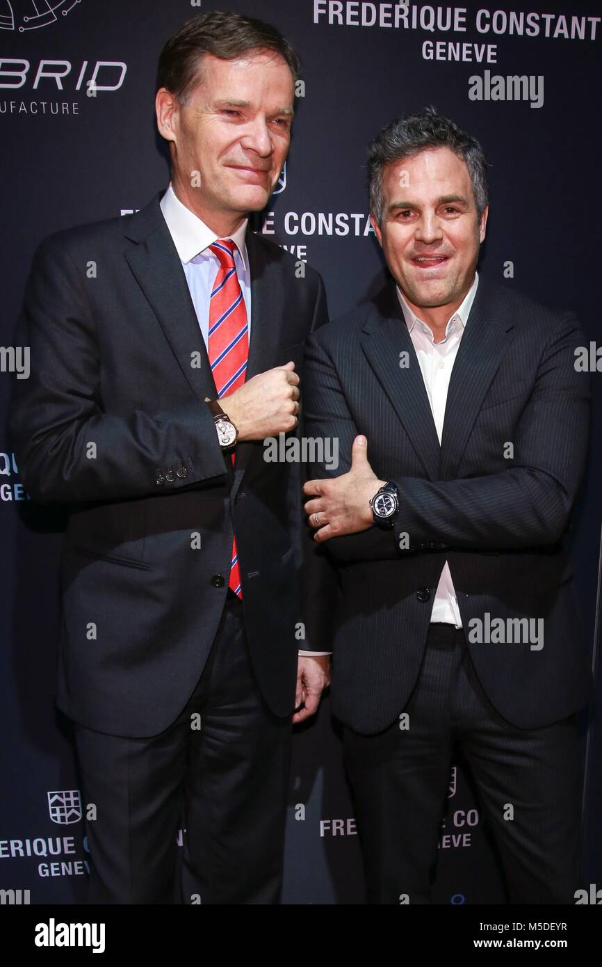 New York, NY, USA. 21st Feb, 2018. Peter Stas, Mark Ruffalo at arrivals ...