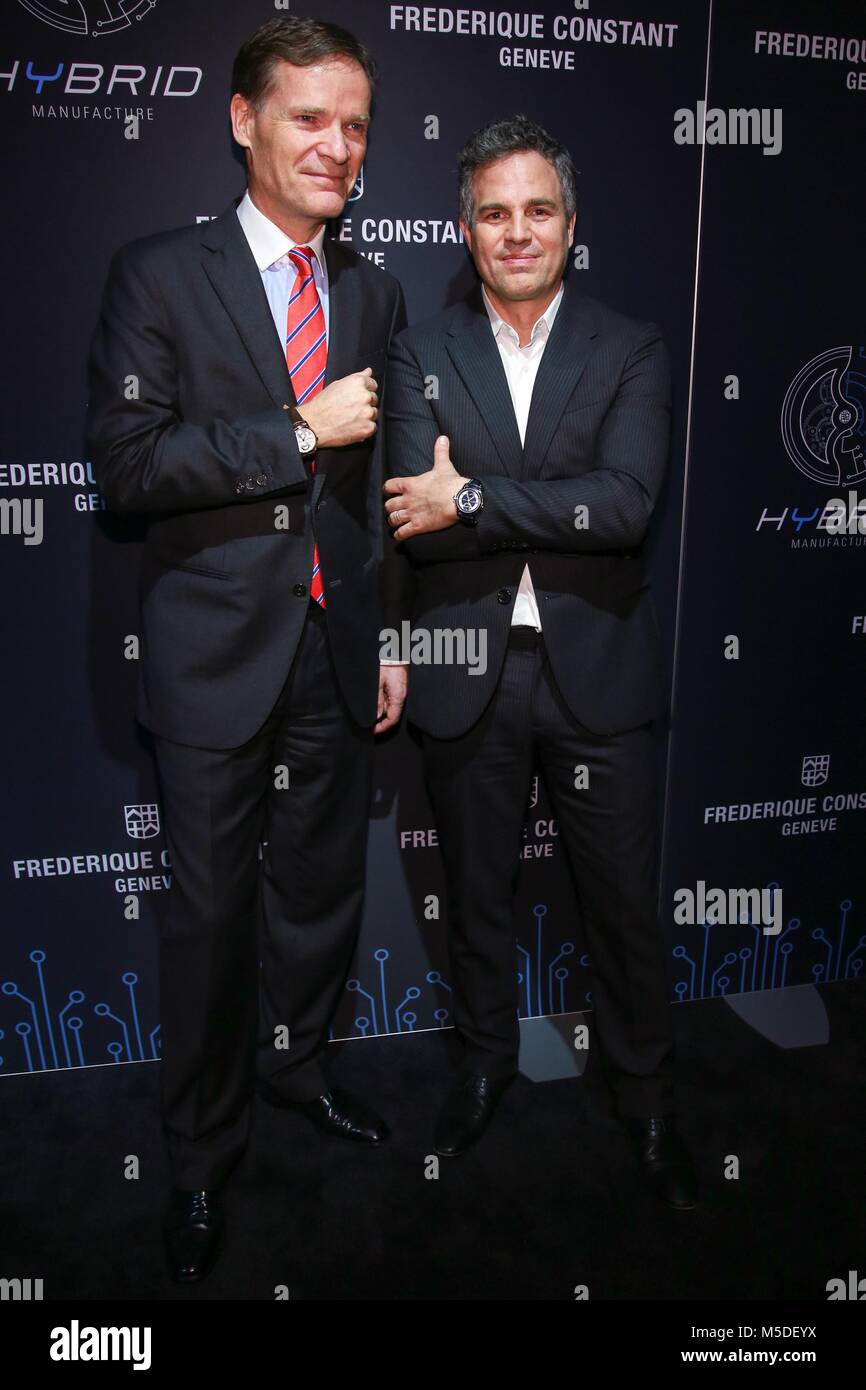 New York, NY, USA. 21st Feb, 2018. Peter Stas, Mark Ruffalo at arrivals ...