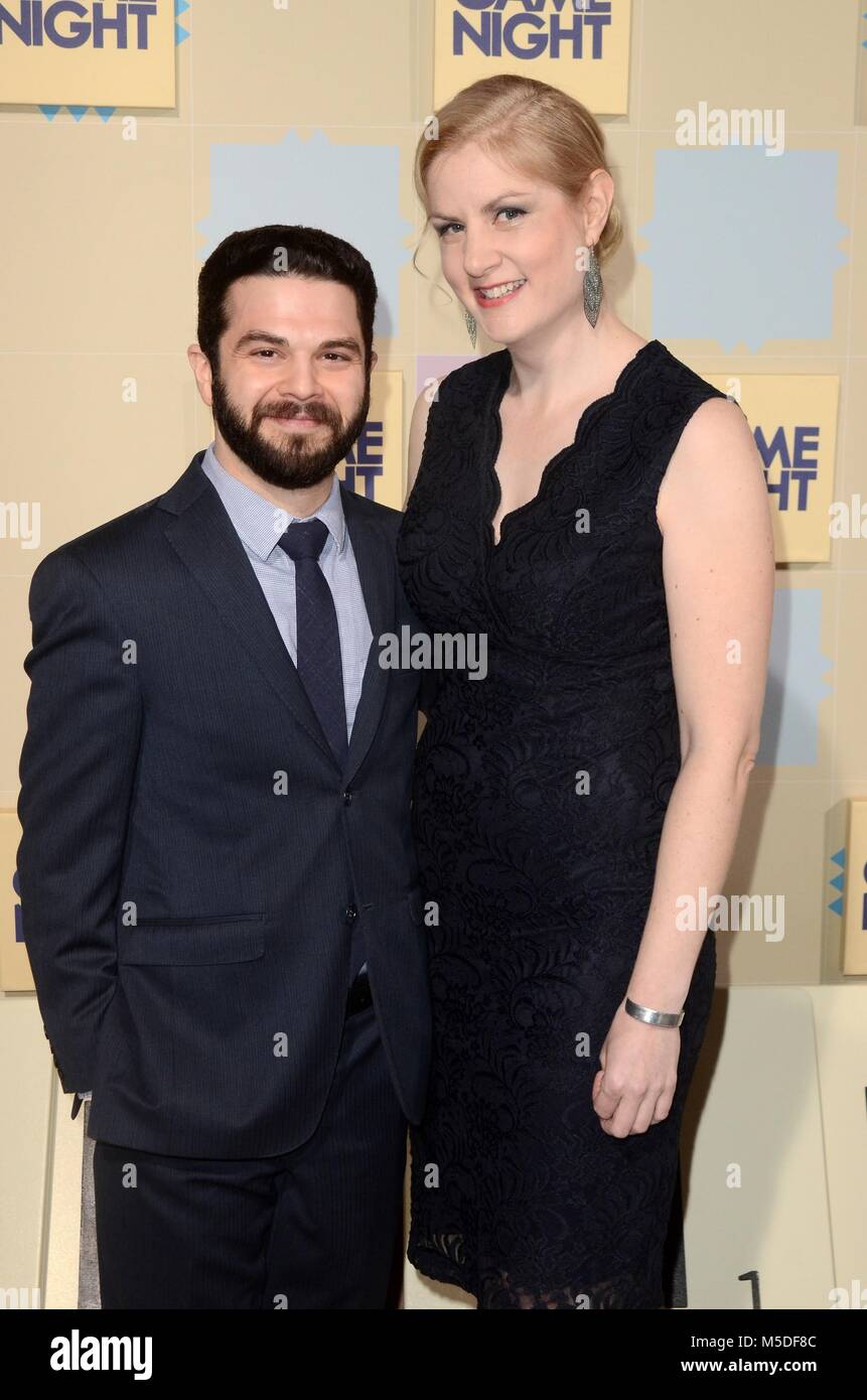 Los Angeles, CA, USA. 21st Feb, 2018. Samm Levine, Rachel Cushing at ...