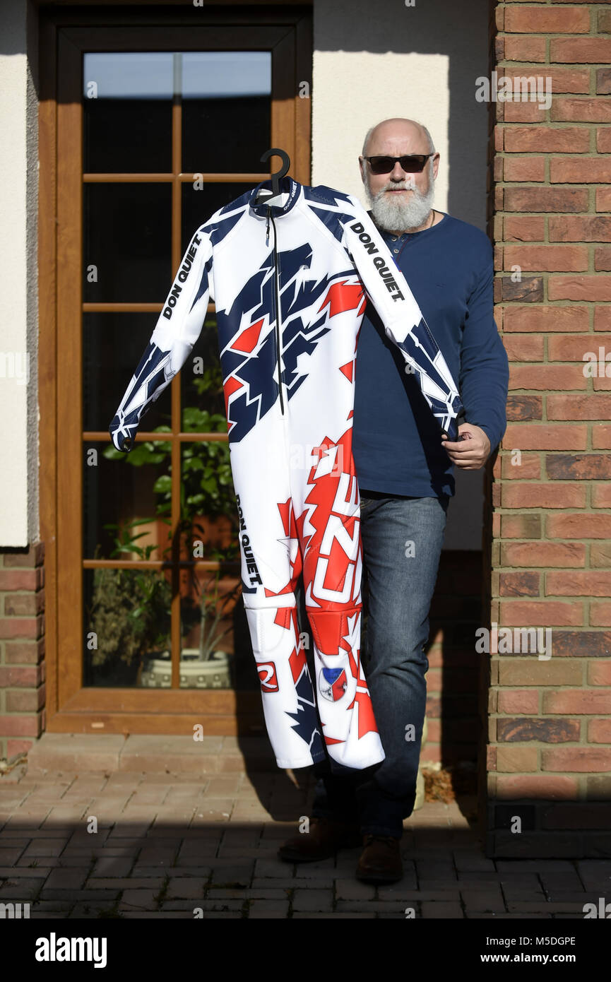 Businessman Ivo Tichy poses with his brand product Don Quiet, Racing ...