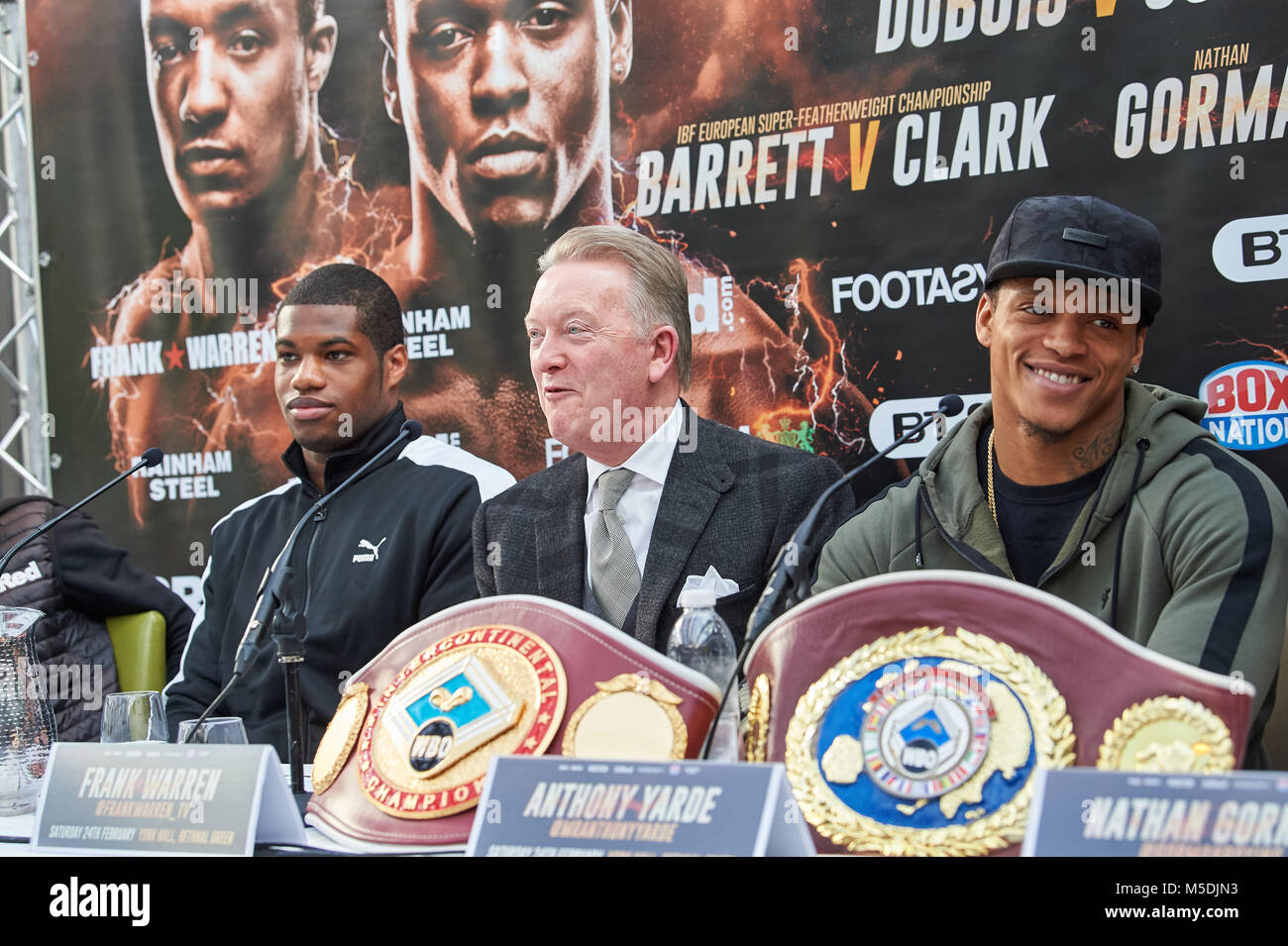 London, UK. 22nd Feb, 2018. 22nd Feb, 2018. Frank Warren Boxing press ...