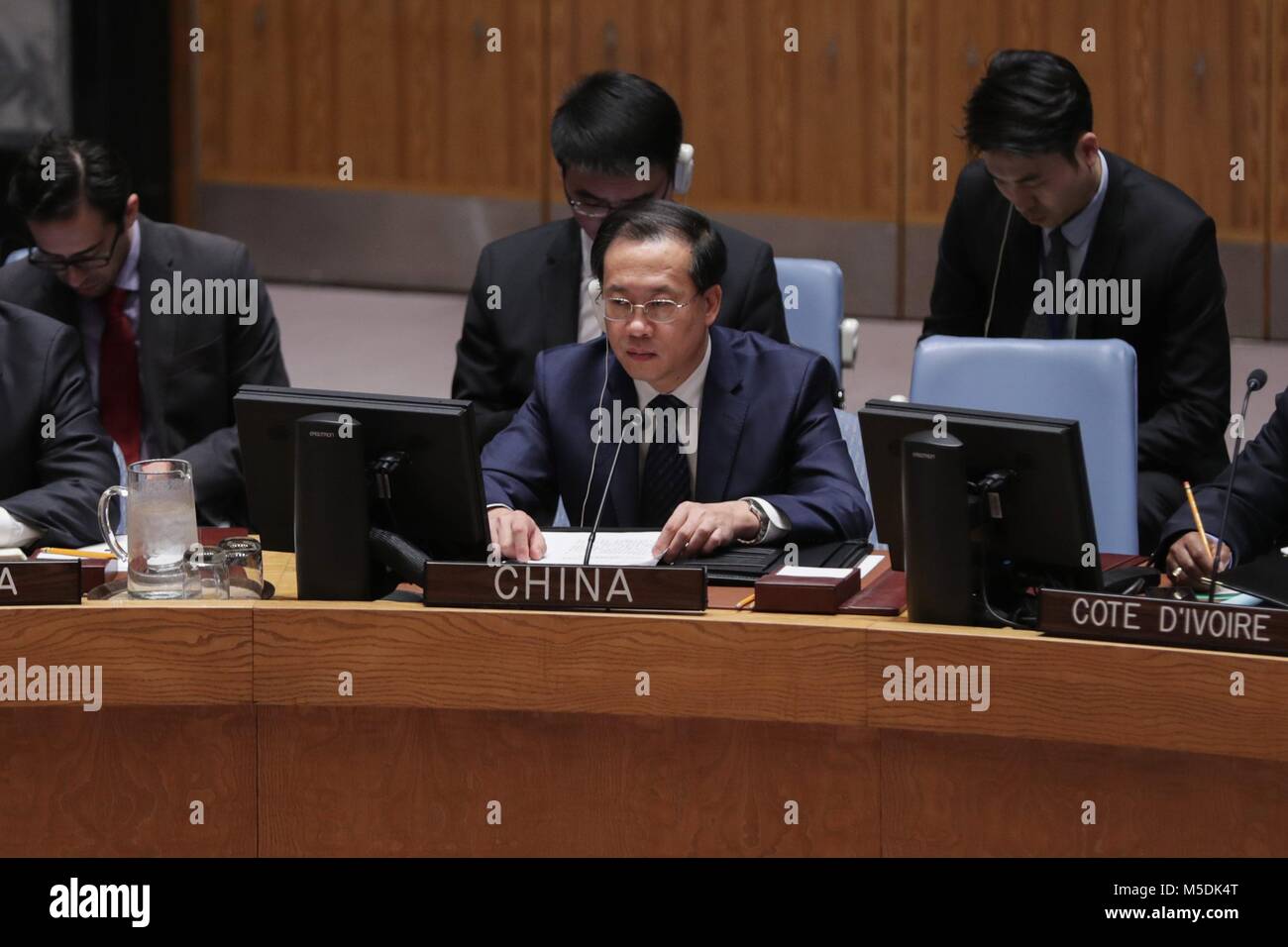 Permanent representative of china to the united nations hi-res stock ...