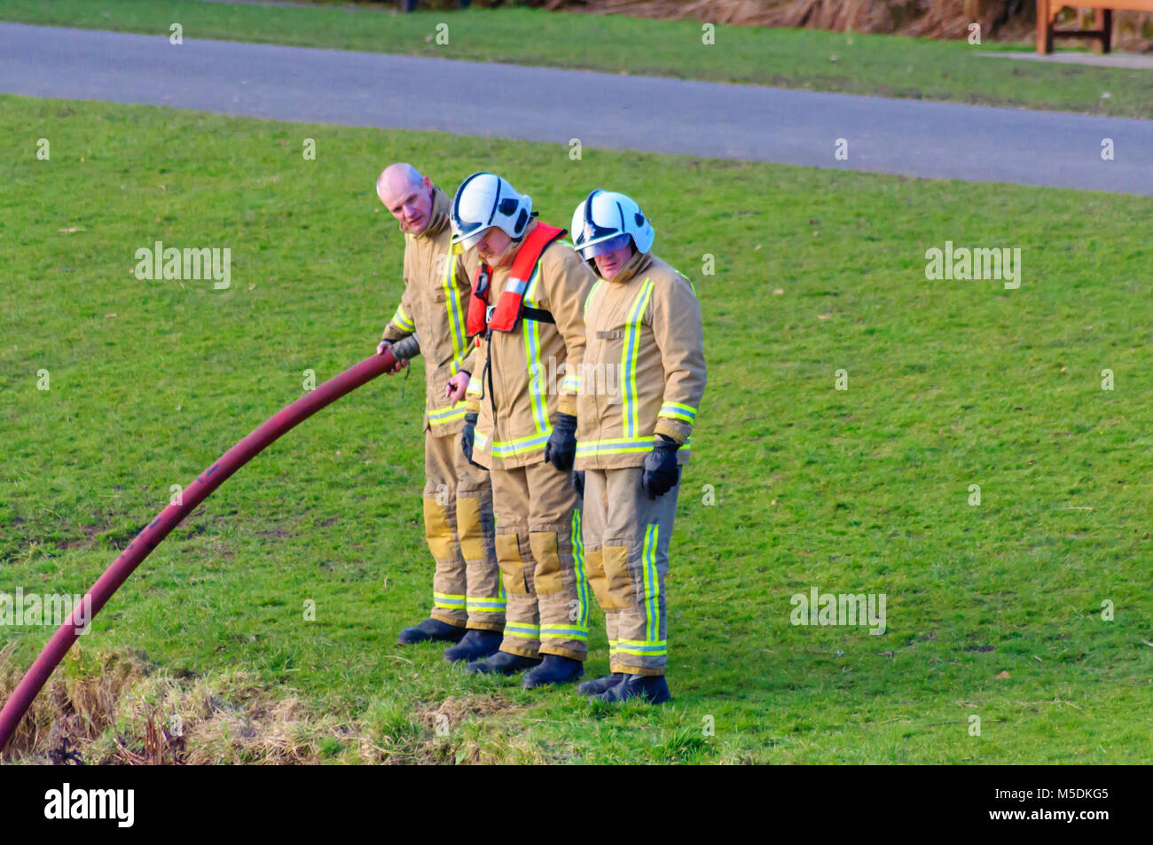 Glasgow, Scotland, UK. 22nd February, 2018. Firefighters from The ...