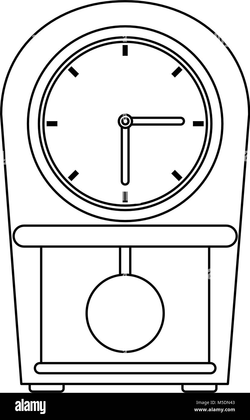 Antique clock pendulum wall Black and White Stock Photos & Images - Alamy