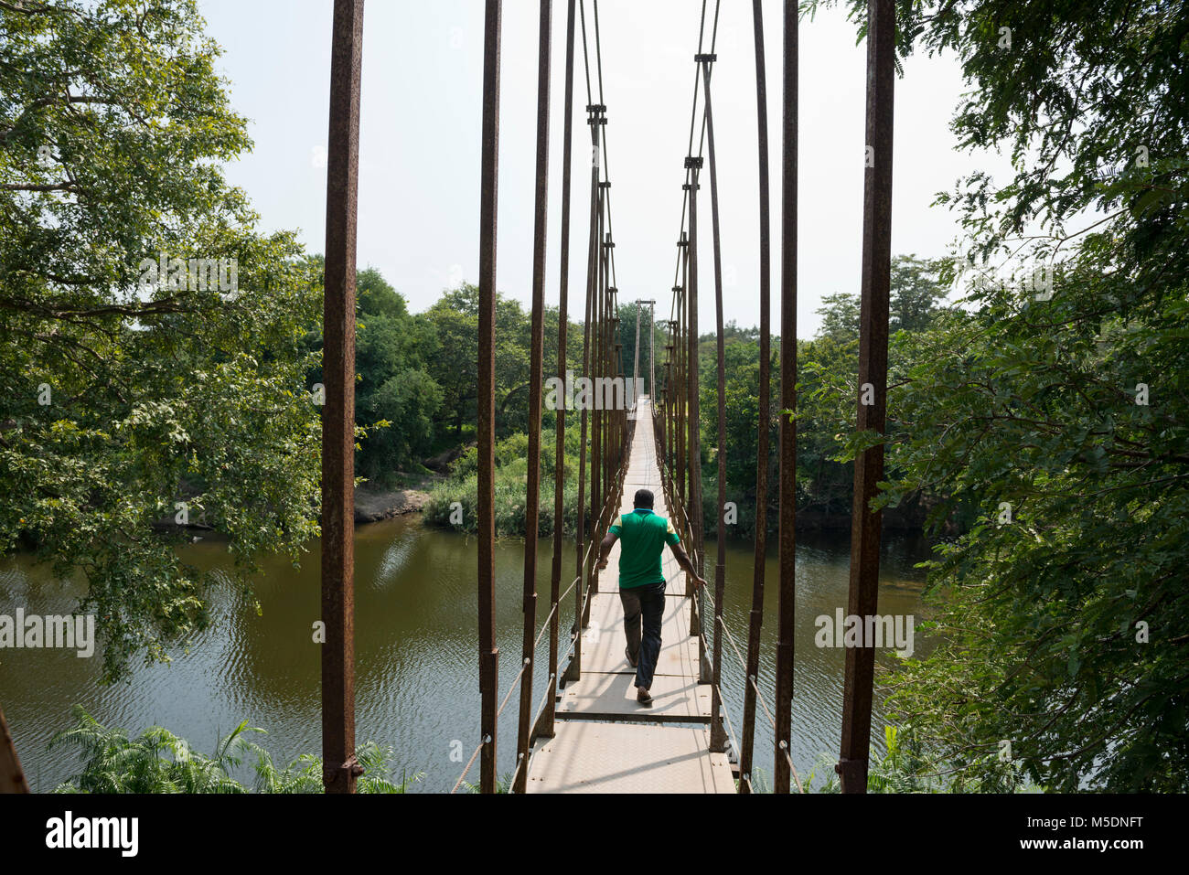 Sri Lanka, Region Mannar, Asia, bridge, footbridge, green Stock Photo ...