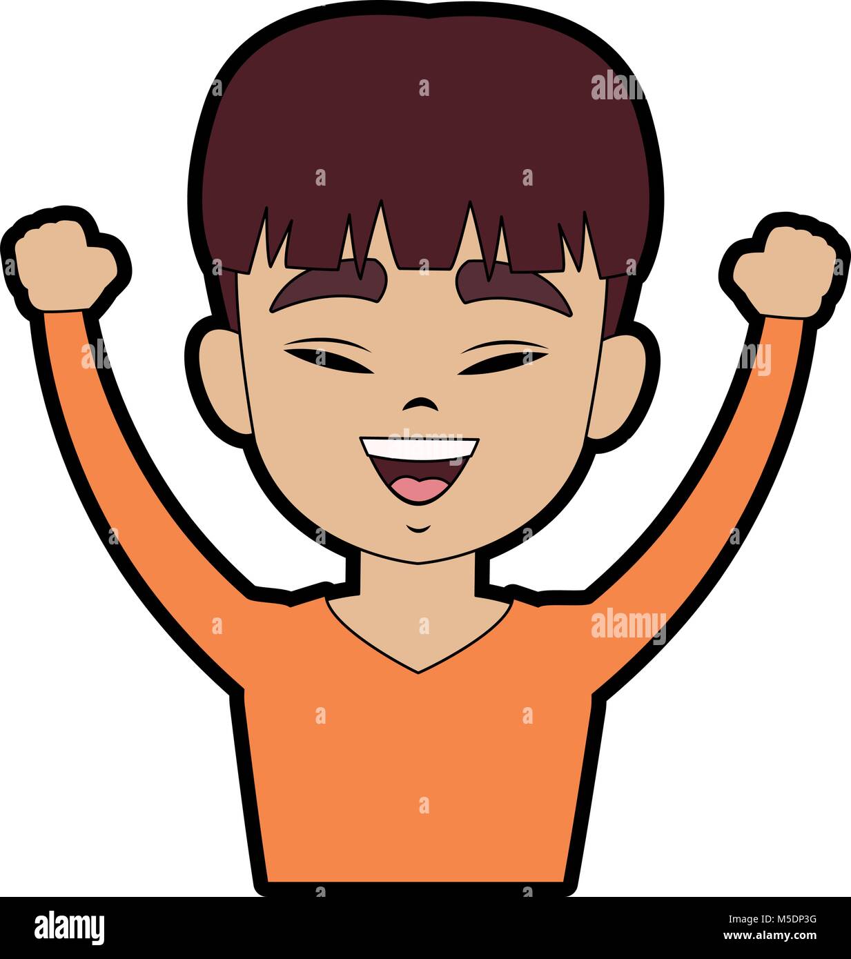 Chinese man with hands up cartoon Stock Vector Image & Art - Alamy