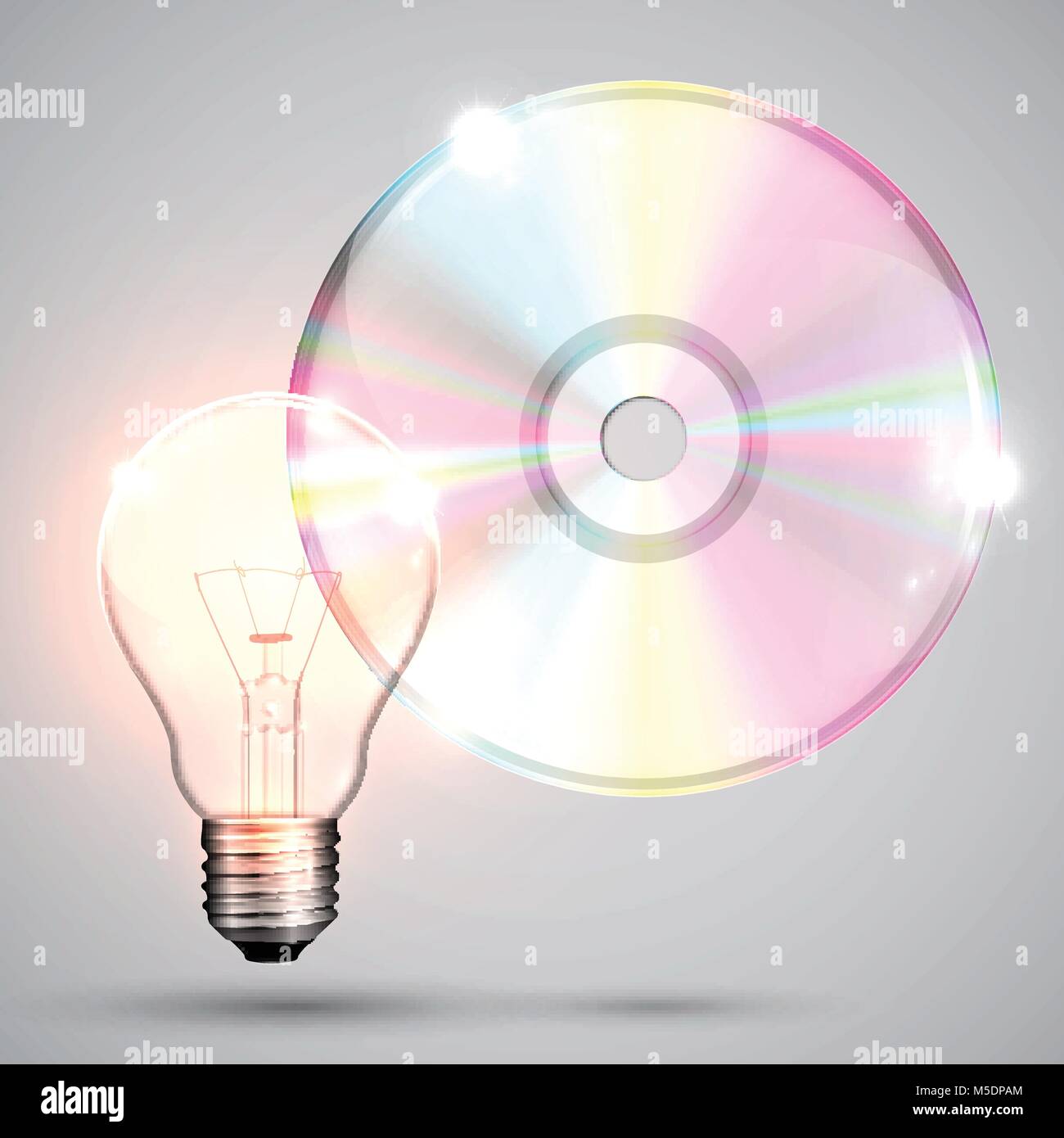 CD/DVD on white background, vector illustration Stock Vector Image ...