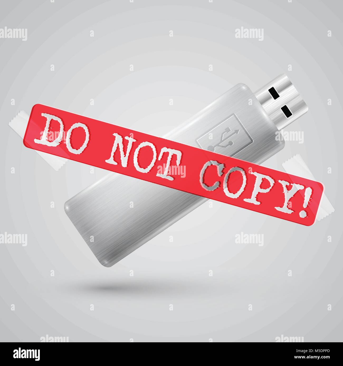 A metal pendrive with a warning sign Stock Vector Image & Art - Alamy