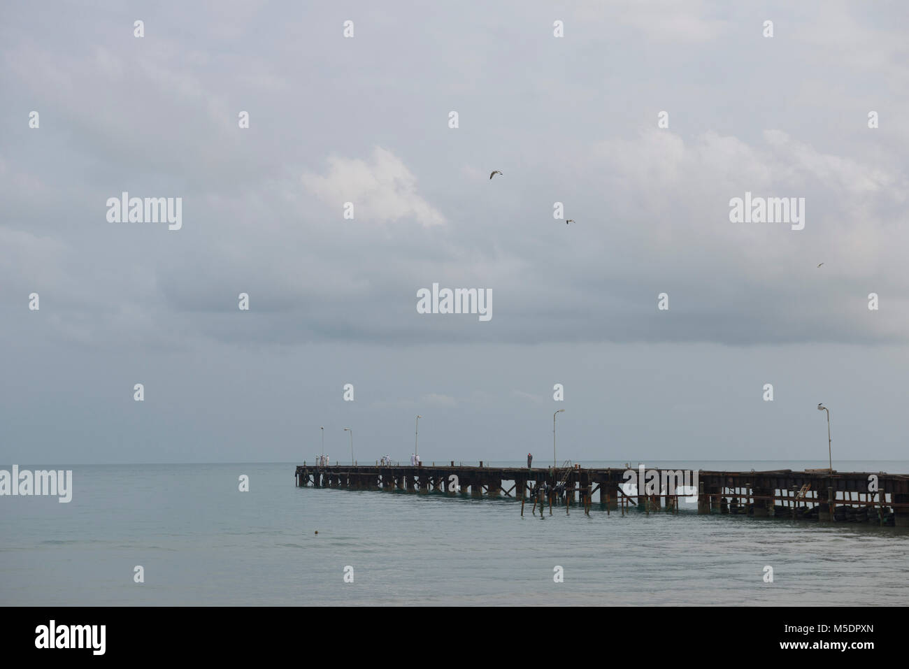 Sri Lanka, Talaimannar, Asia, sea, pier, wooden, beach Stock Photo - Alamy