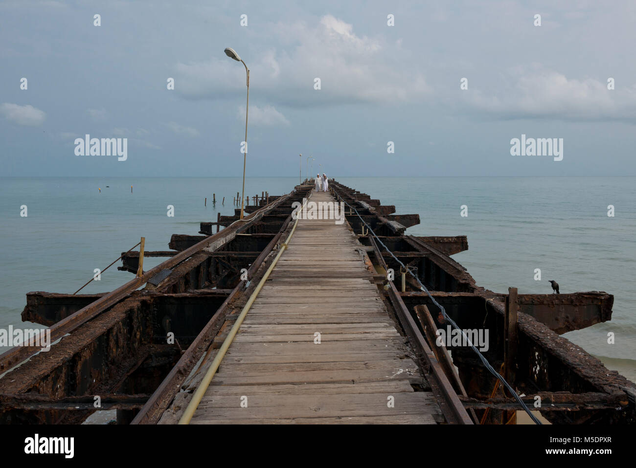 Sri Lanka, Talaimannar, Asia, sea, pier, wooden, beach Stock Photo - Alamy
