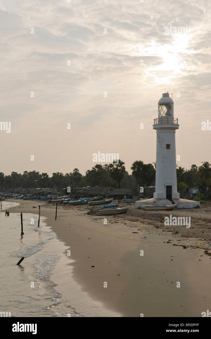 Sri Lanka, Talaimannar, Asia, sea, beach, lighthouse, light house Stock ...