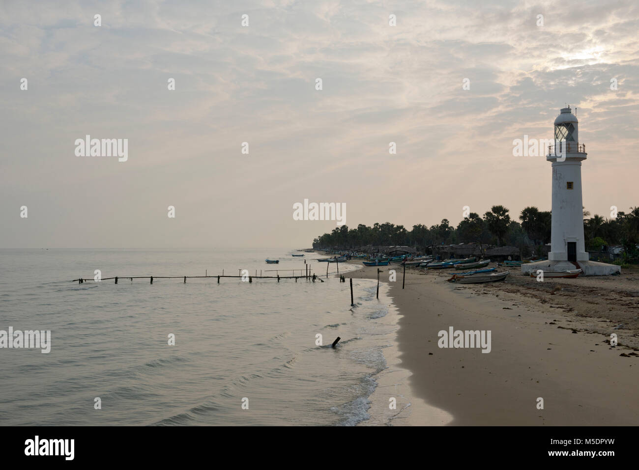 Sri Lanka, Talaimannar, Asia, sea, beach, lighthouse, light house Stock ...