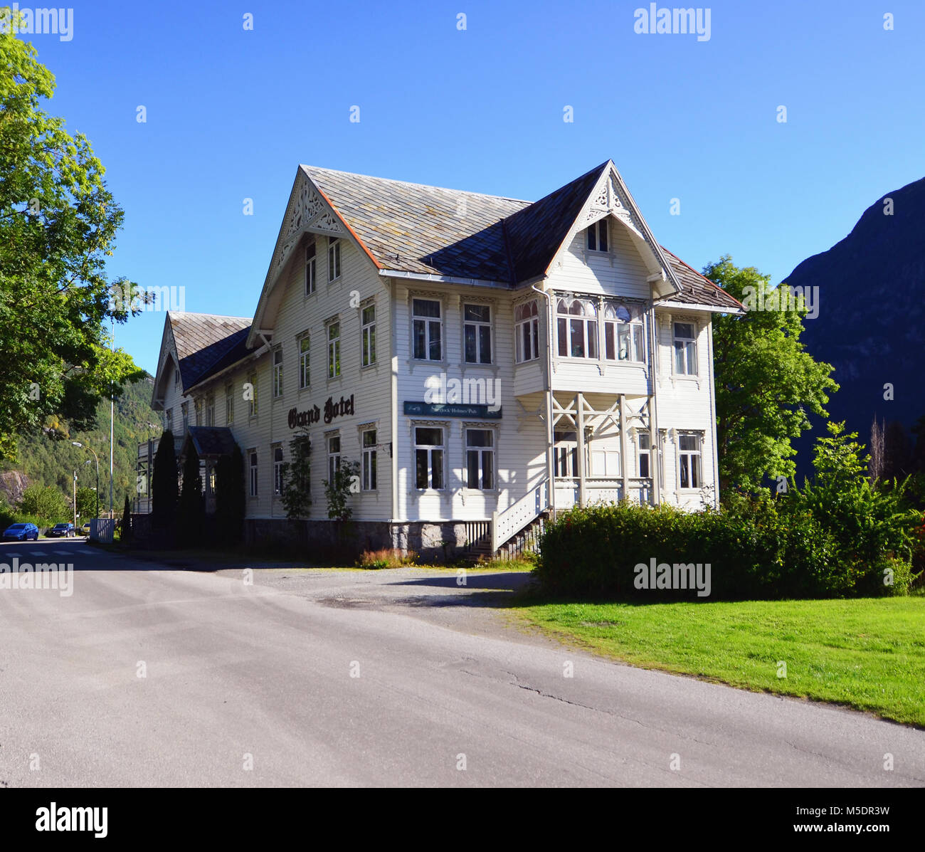 Hellesylt, Norway - September 2nd, 2017: Historic Hotel in Hellesylt, a ...