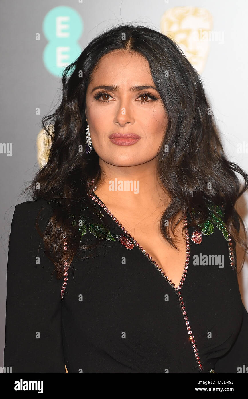 Salma Hayek attends the EE British Academy Film Awards (BAFTA) at the ...