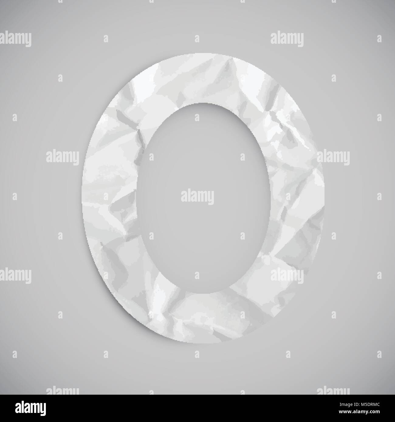 Letter made by crumpled paper with shadows, vector Stock Vector Image ...
