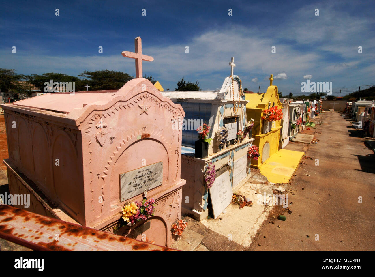 Above-ground Aruban cemetery Stock Photo - Alamy