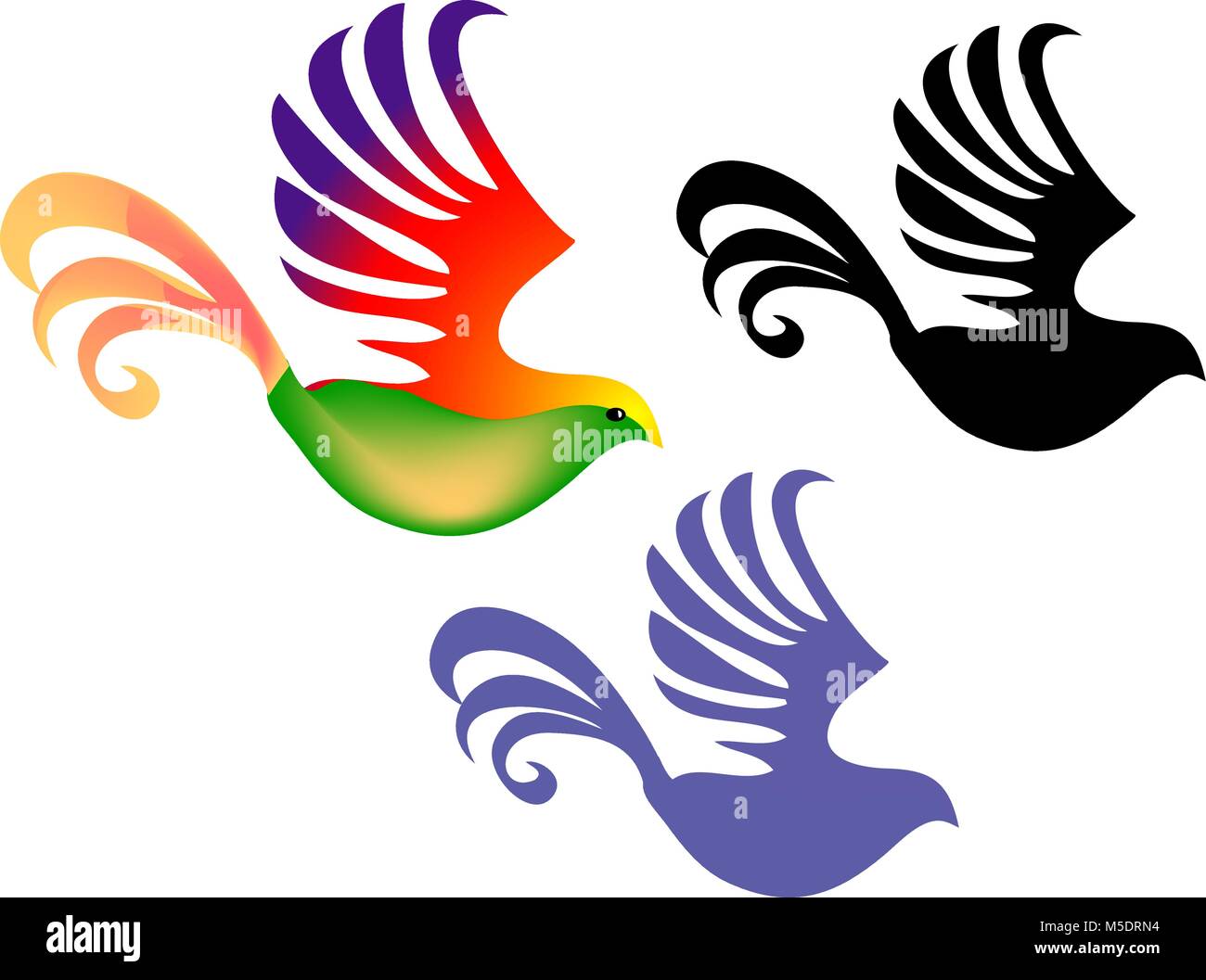 Stylized birds hi-res stock photography and images - Alamy