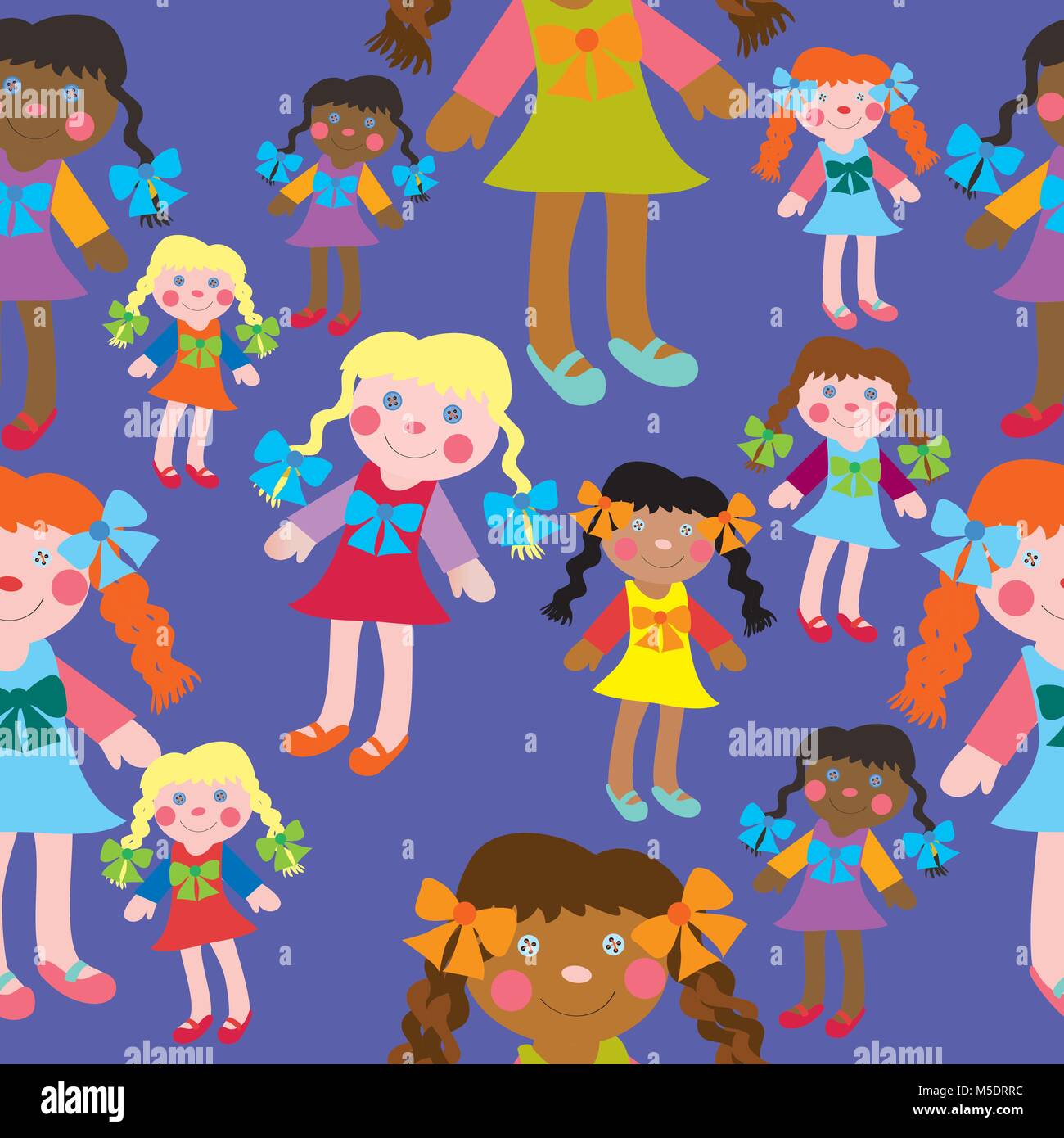 Rag doll seamless pattern Stock Vector Image & Art - Alamy