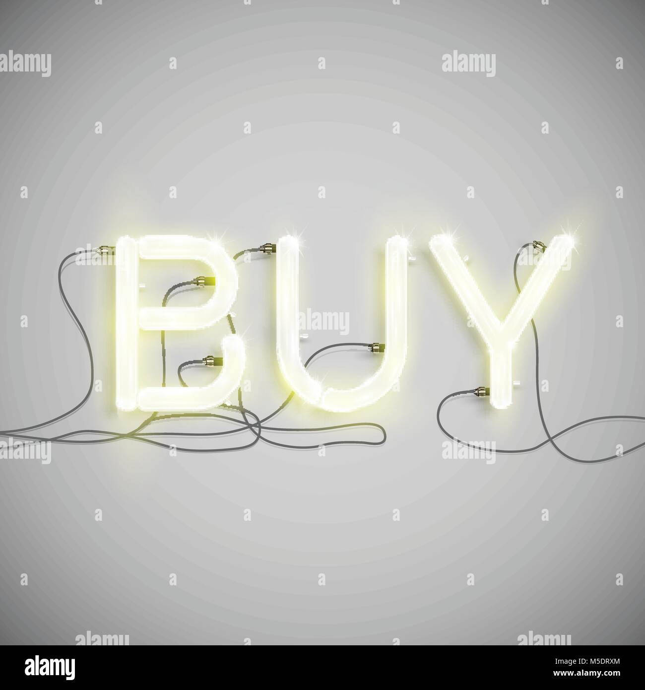 Neon electric word type, vector illustration Stock Vector Image & Art ...