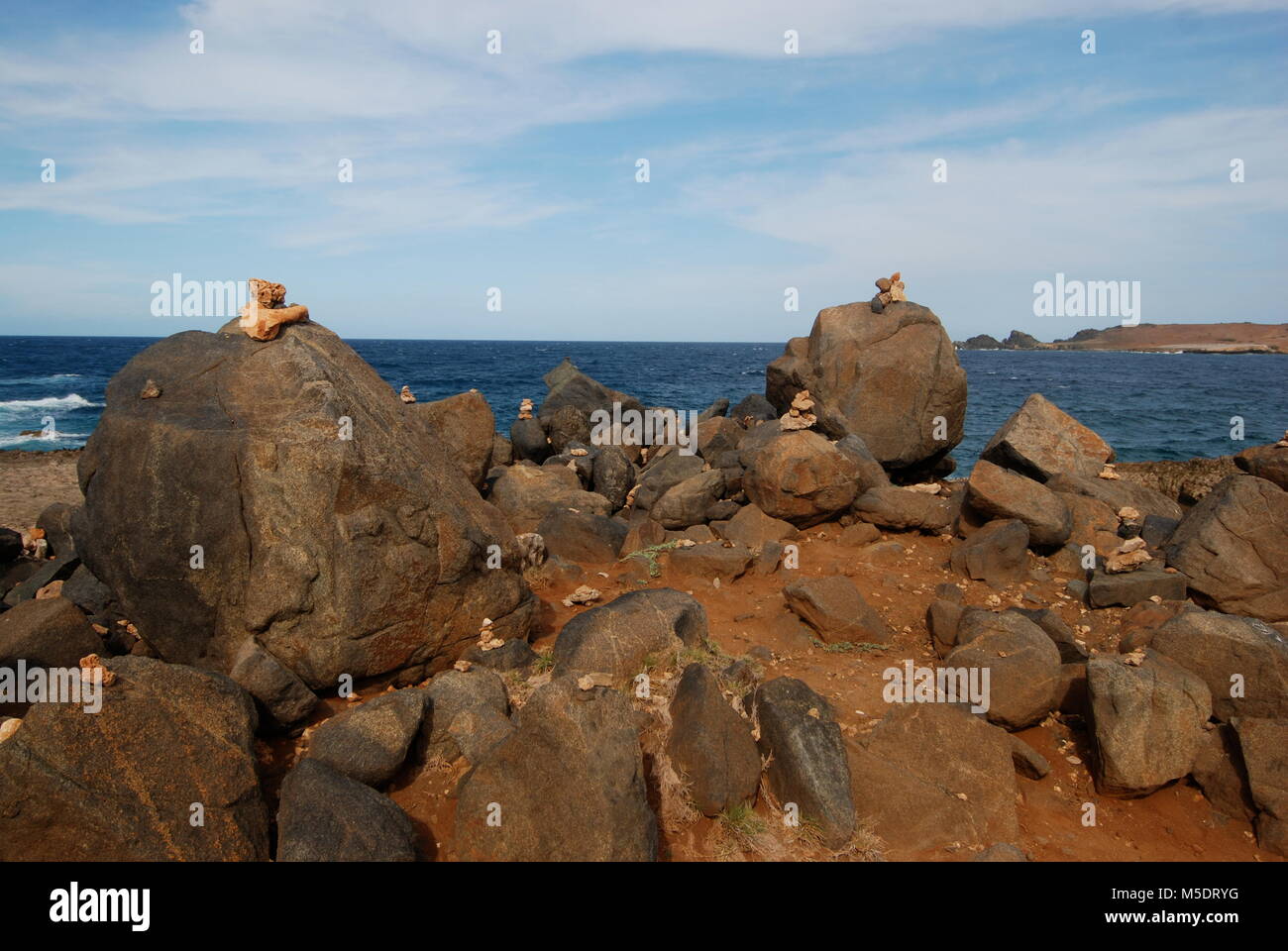 Stacked shells in Aruba Stock Photo - Alamy