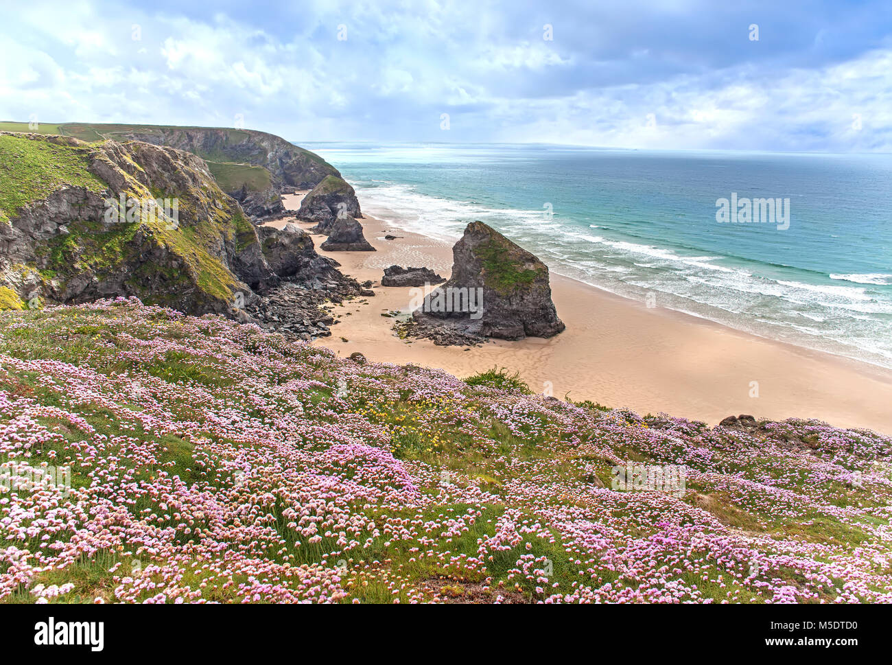 Bedruthan Steps, Cornwall, UK Stock Photo - Alamy