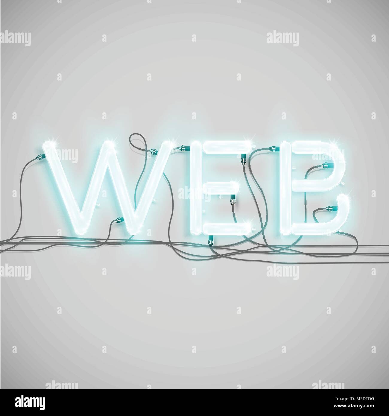 Neon electric word type, vector illustration Stock Vector Image & Art ...