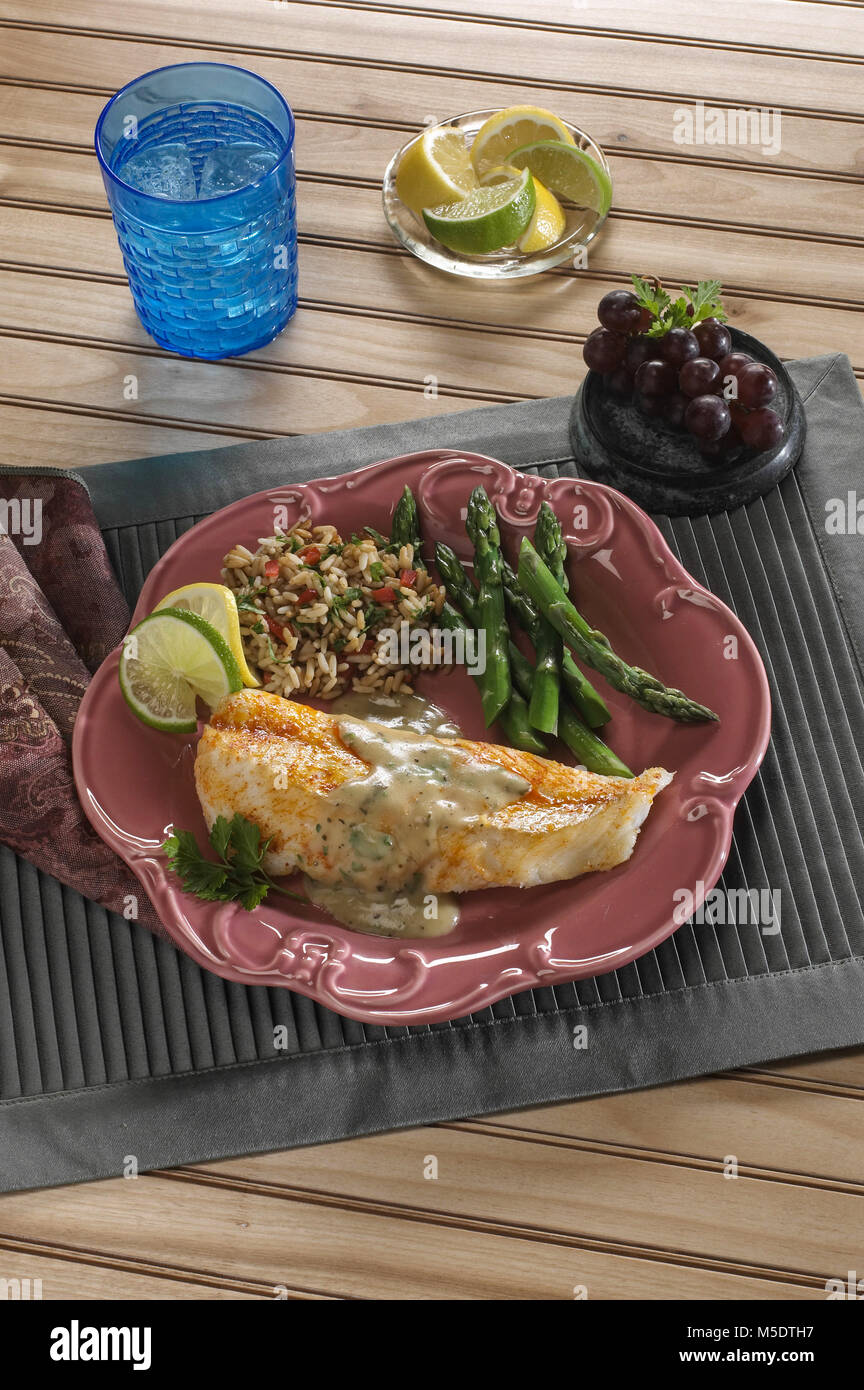 Cod Fish Fillet Dinner Stock Photo - Alamy
