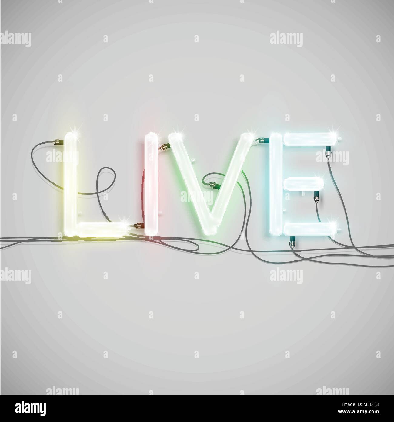 Neon electric word type, vector illustration Stock Vector Image & Art ...