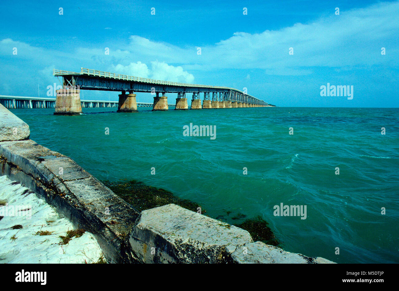 Old railway bridge, sea, Florida Keys, Florida, USA Stock Photo - Alamy