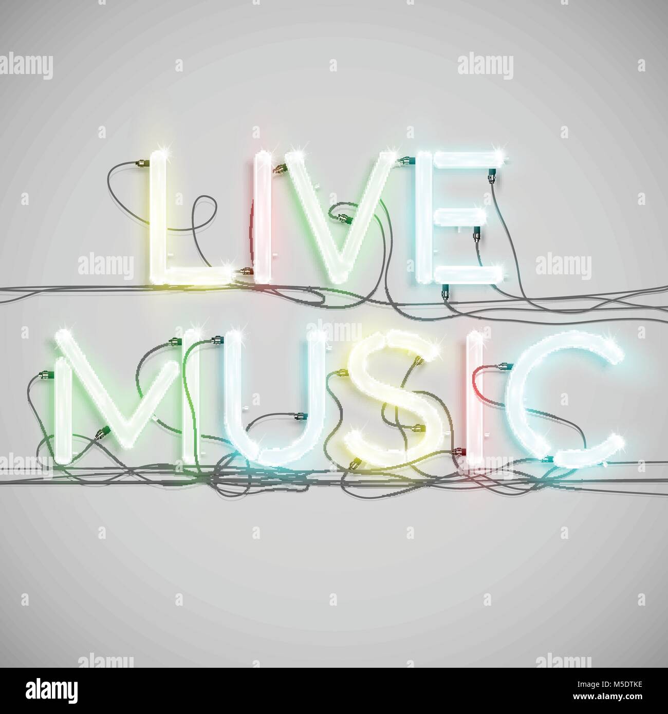 Illuminated music text Stock Vector Images - Alamy