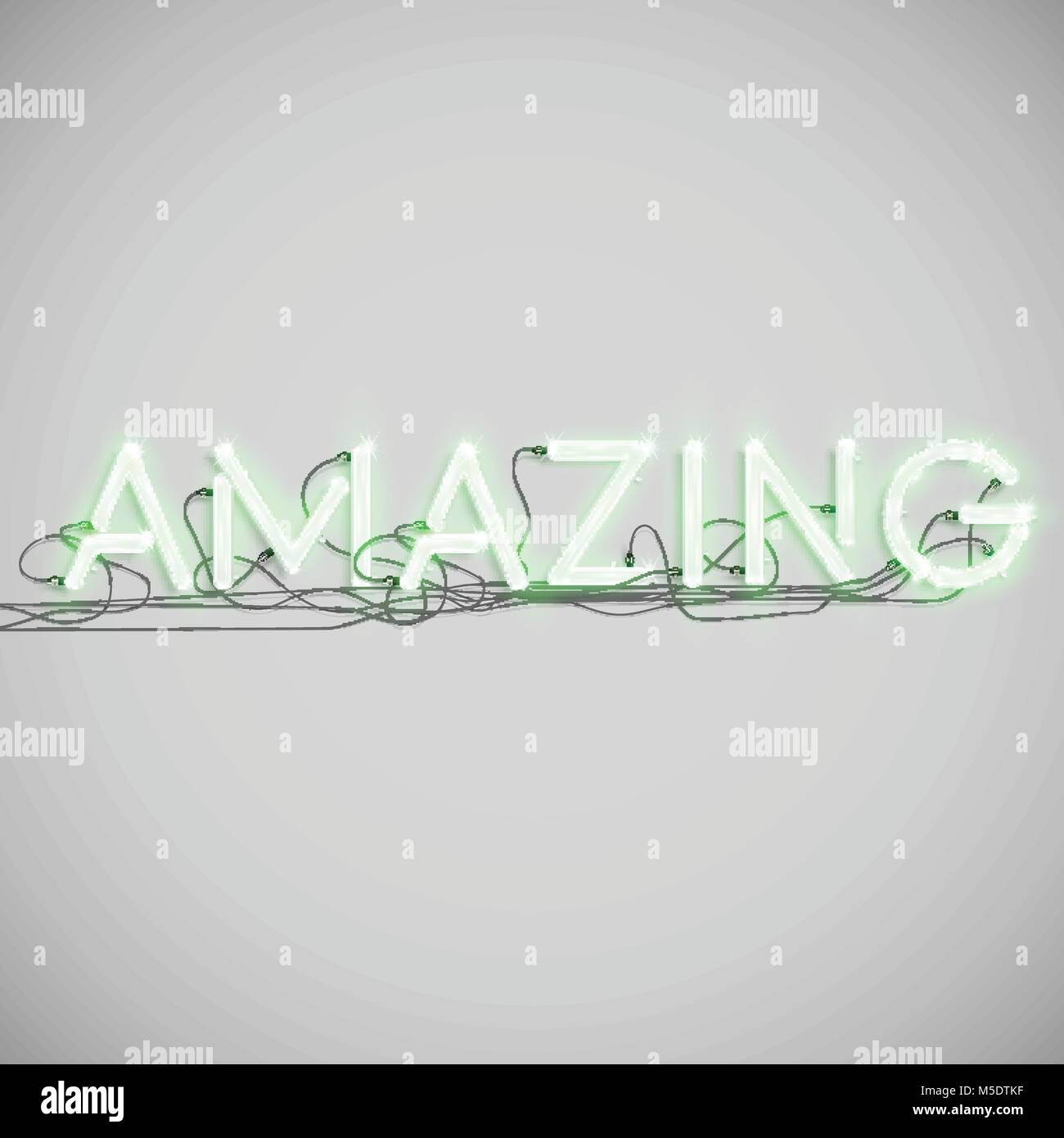 Neon electric word type, vector illustration Stock Vector Image & Art ...