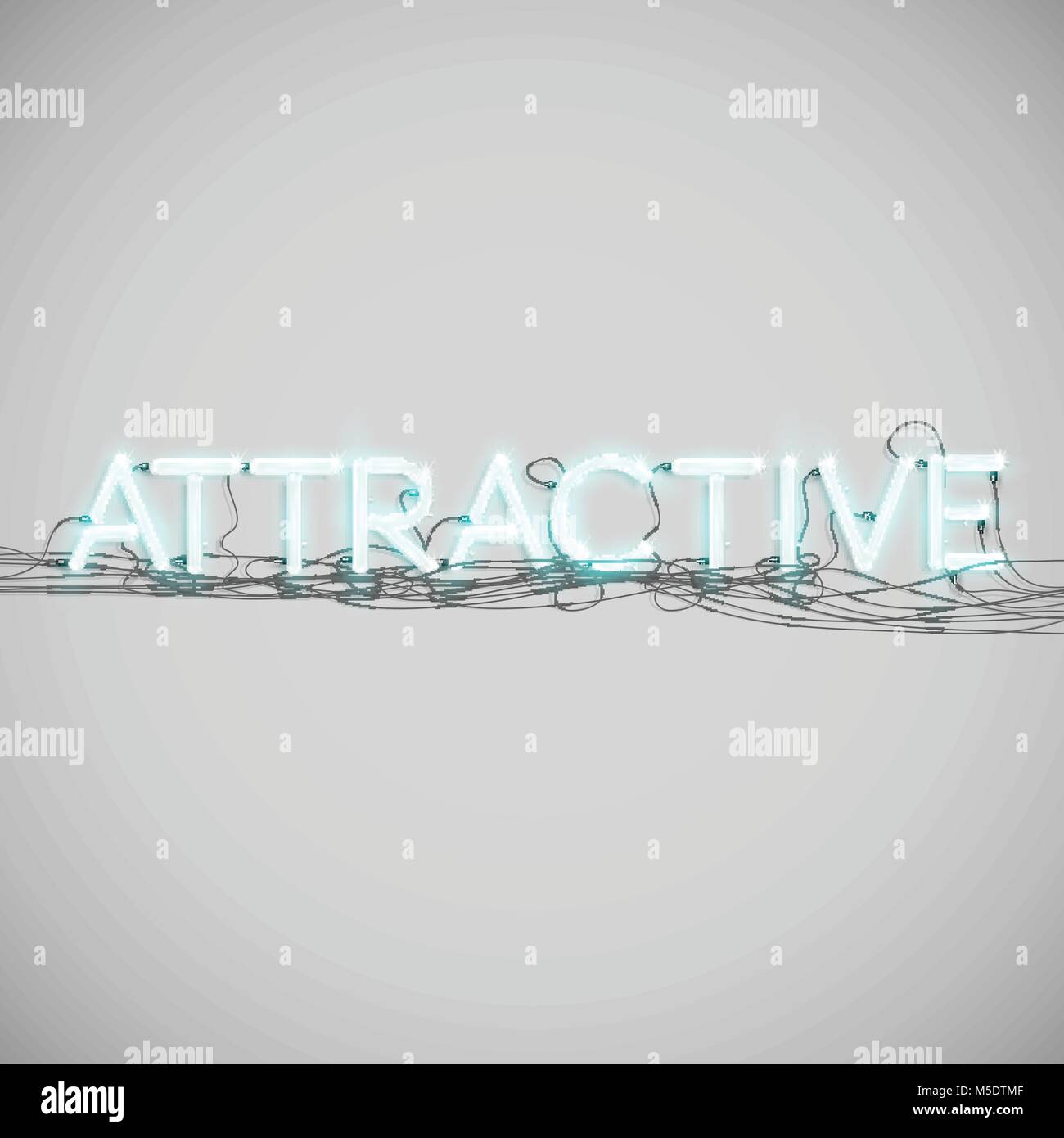 Neon electric word type, vector illustration Stock Vector Image & Art ...