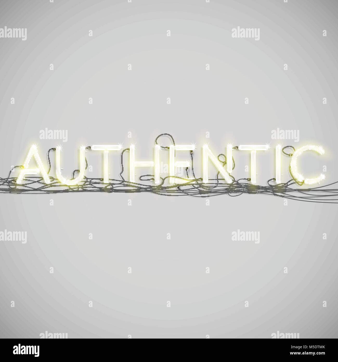 Neon electric word type, vector illustration Stock Vector Image & Art ...