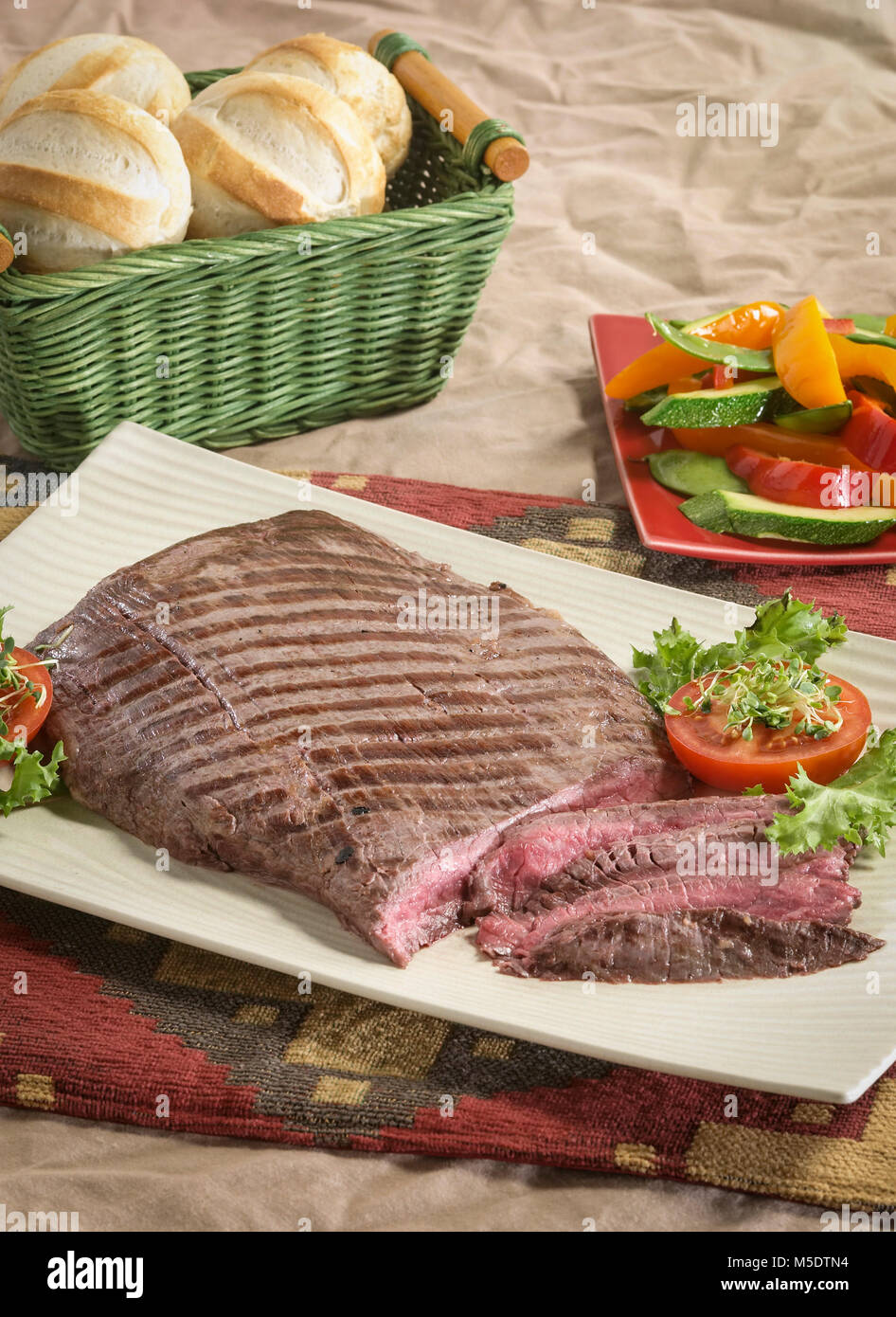 Flank Steak Dinner Stock Photo - Alamy