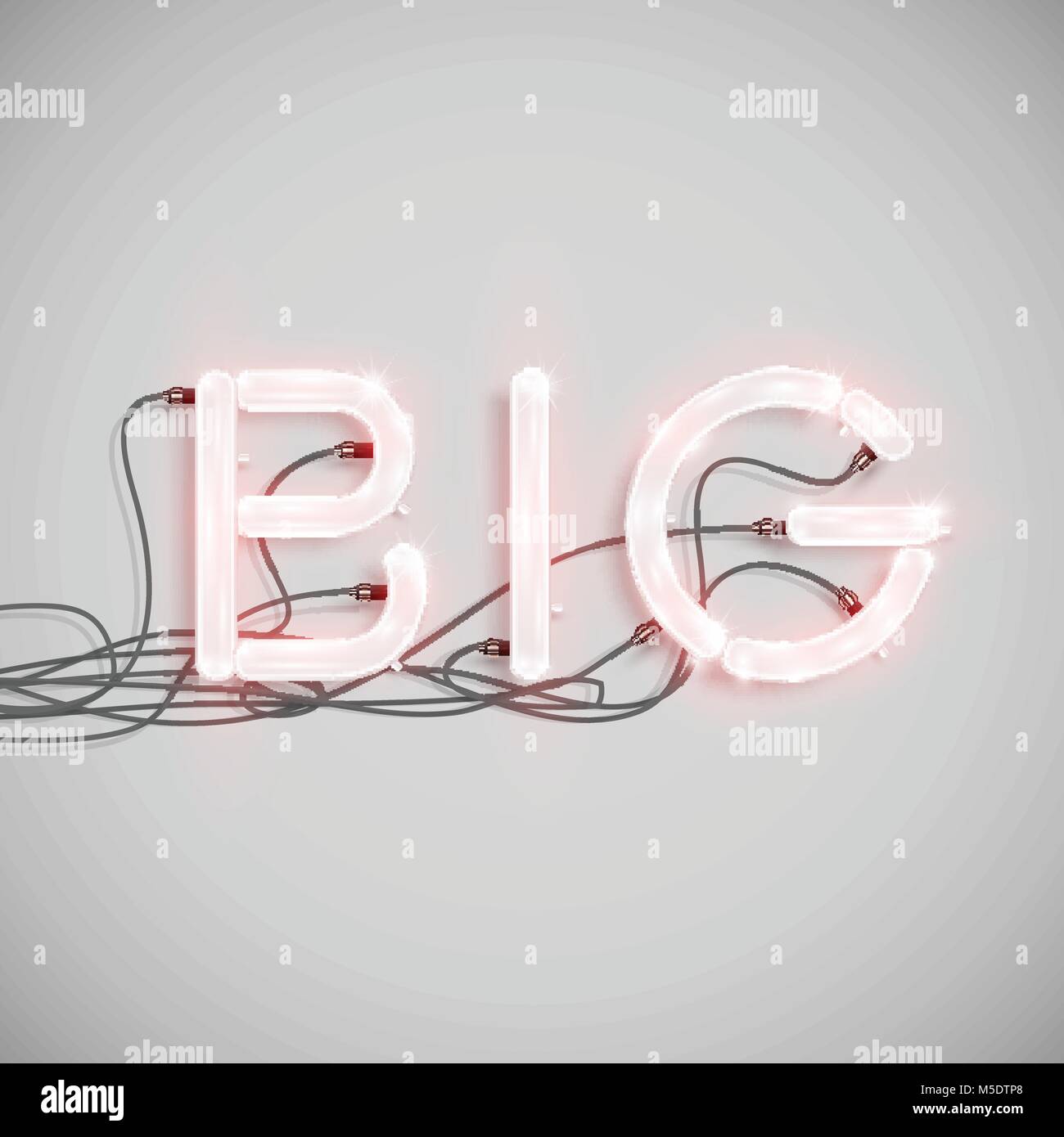 Neon electric word type, vector illustration Stock Vector Image & Art ...