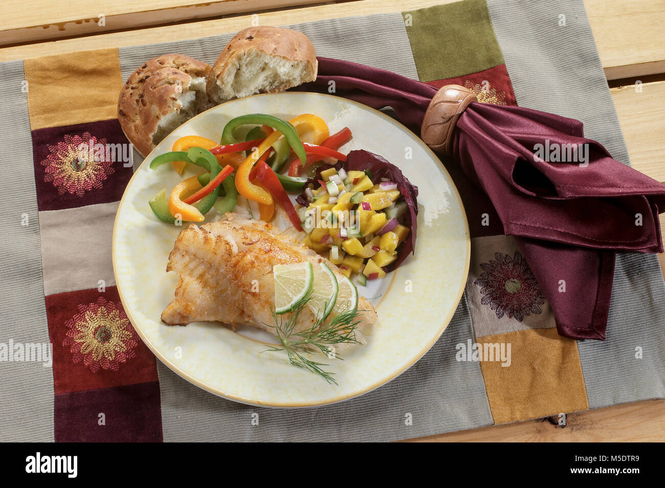 Haddock Fish Dinner Stock Photo - Alamy