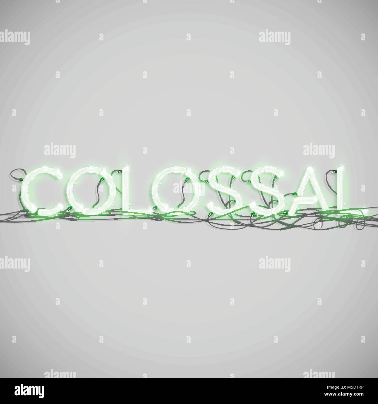 Neon electric word type, vector illustration Stock Vector Image & Art ...