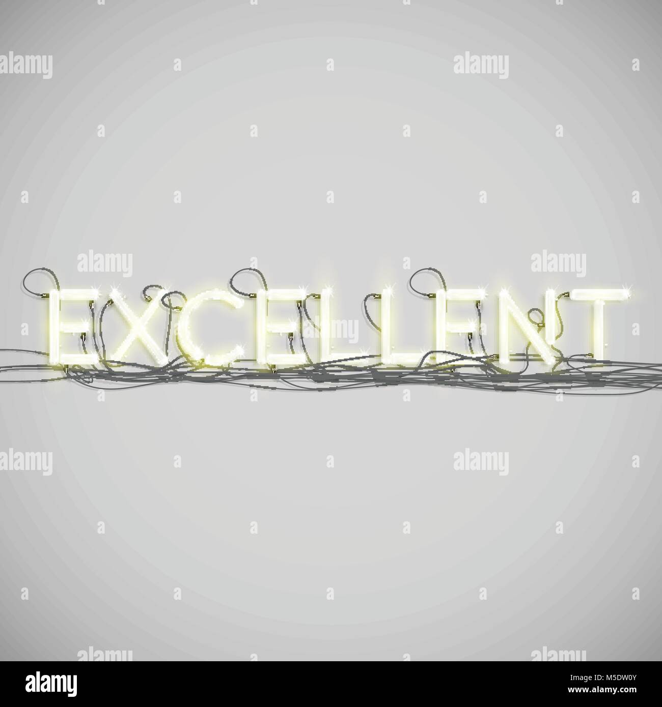 Neon electric word type, vector illustration Stock Vector Image & Art ...