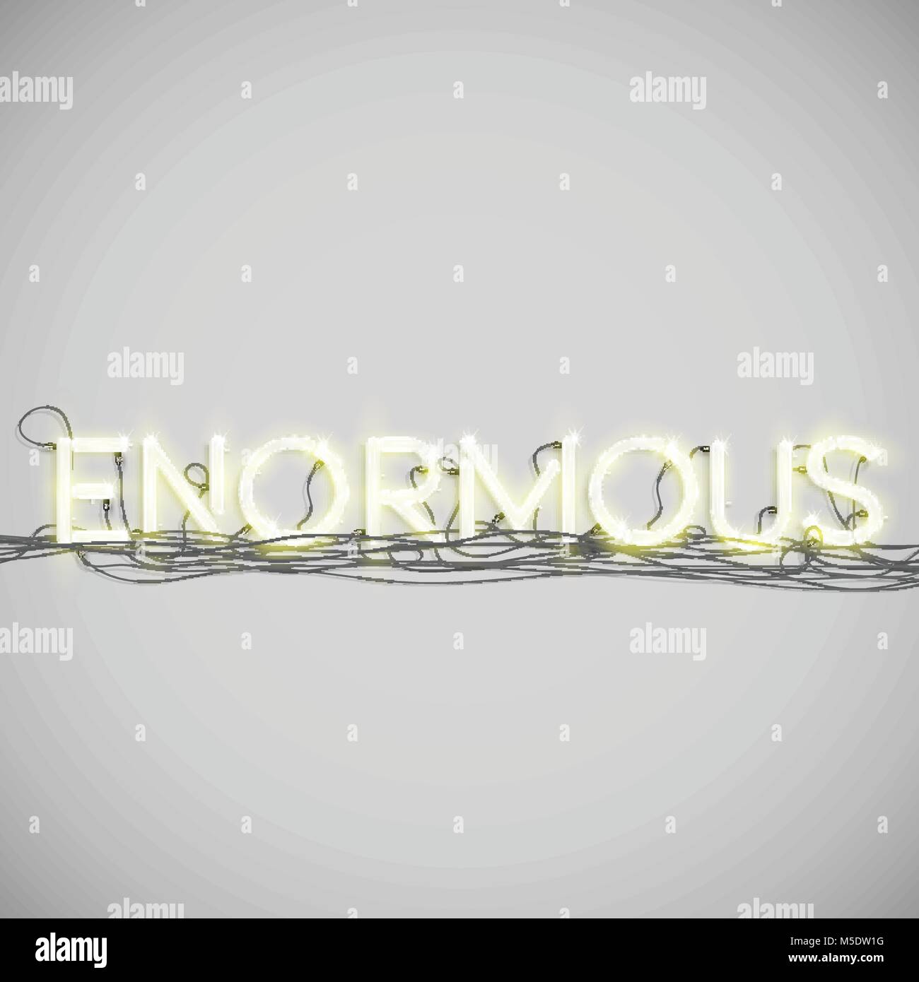 Neon electric word type, vector illustration Stock Vector Image & Art ...