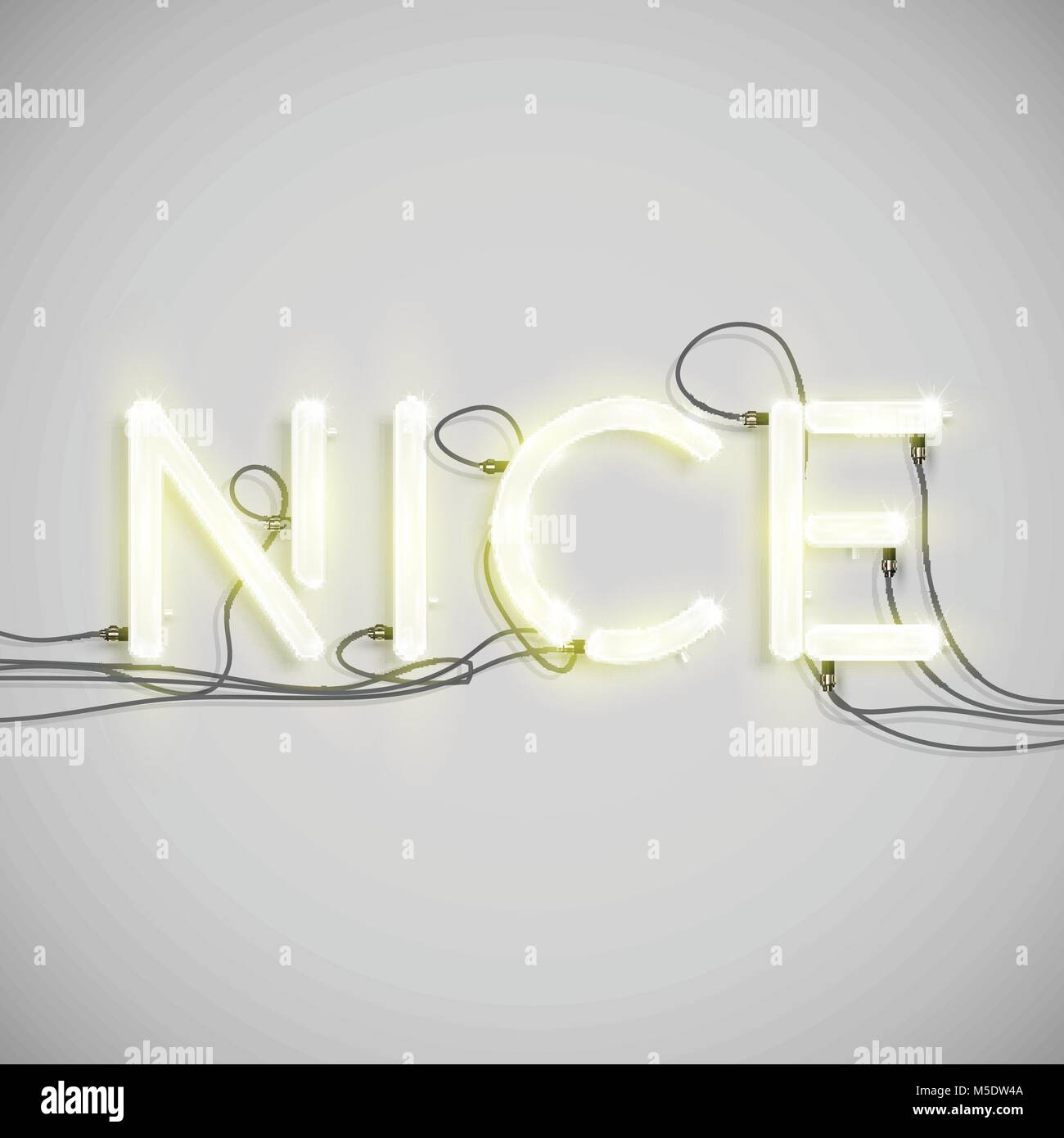 Neon electric word type, vector illustration Stock Vector Image & Art ...
