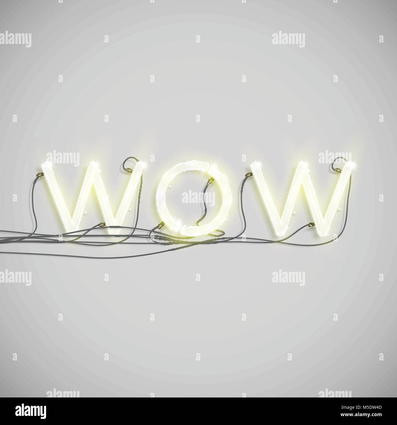 Neon electric word type, vector illustration Stock Vector Image & Art ...