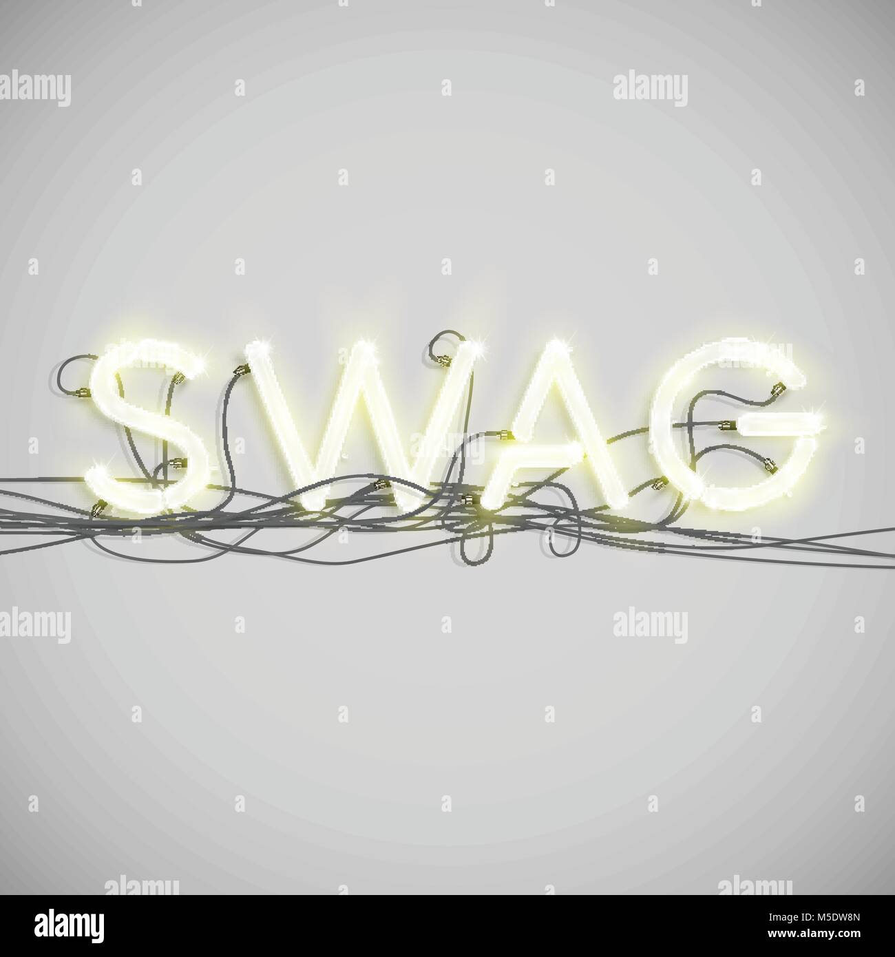 Neon electric word type, vector illustration Stock Vector Image & Art ...