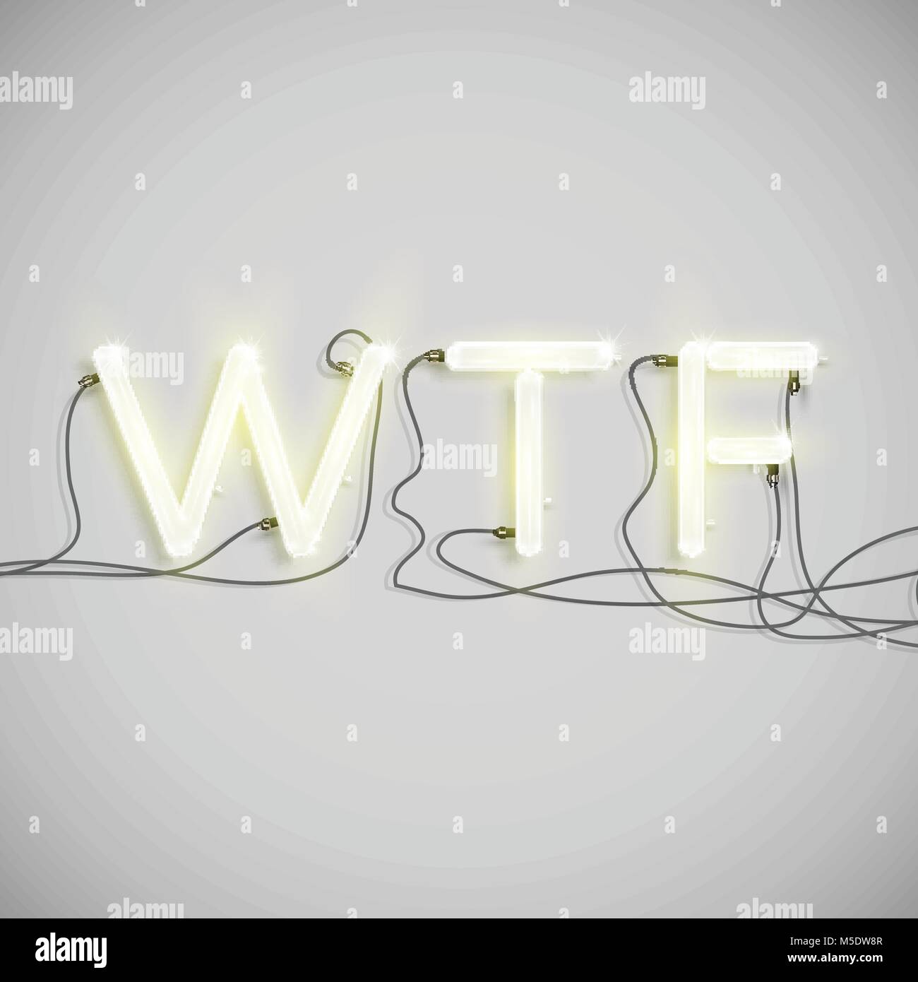 Neon electric word type, vector illustration Stock Vector Image & Art ...