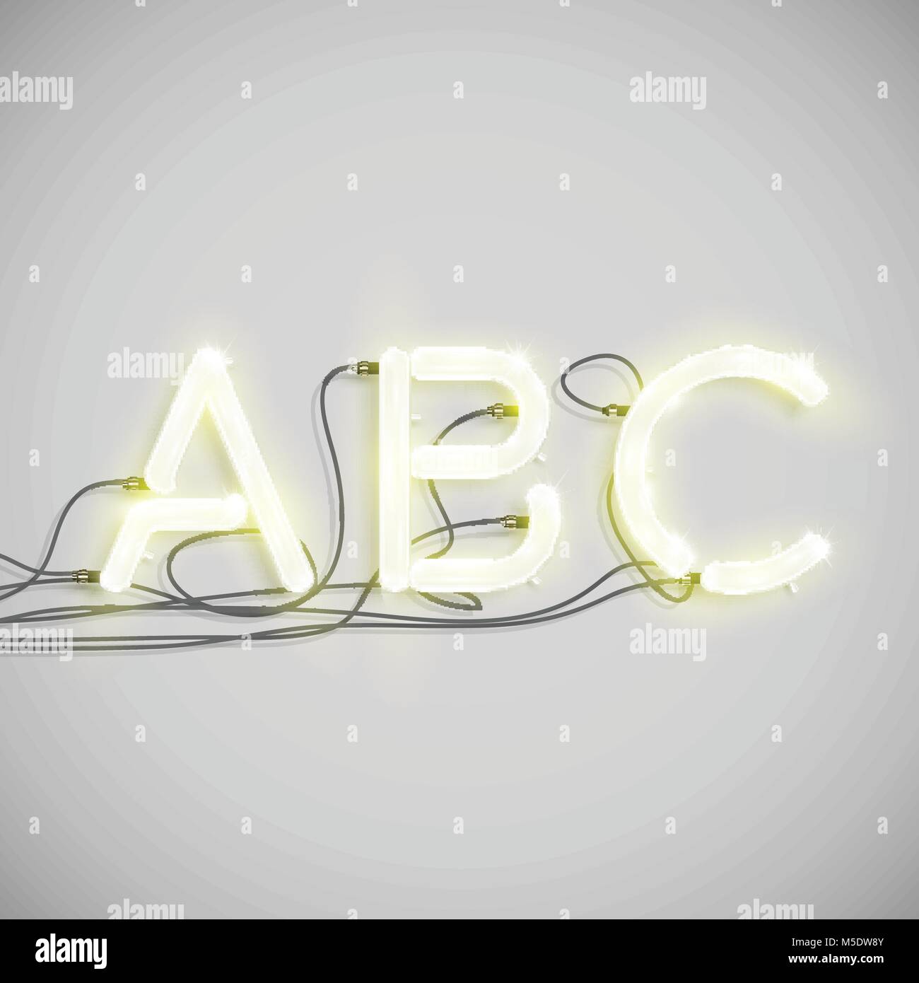 Neon electric word type, vector illustration Stock Vector Image & Art ...