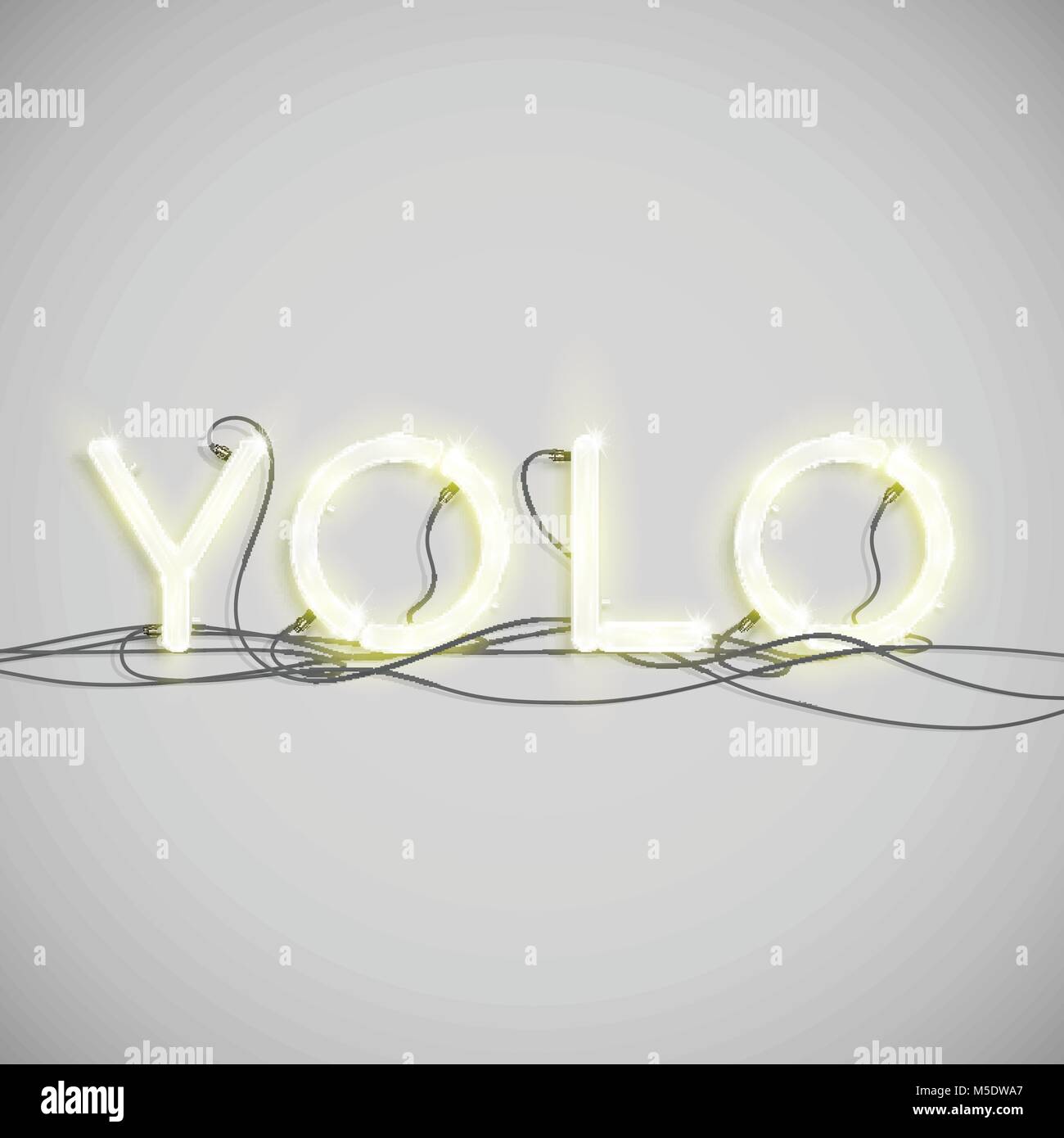 Neon electric word type, vector illustration Stock Vector Image & Art ...